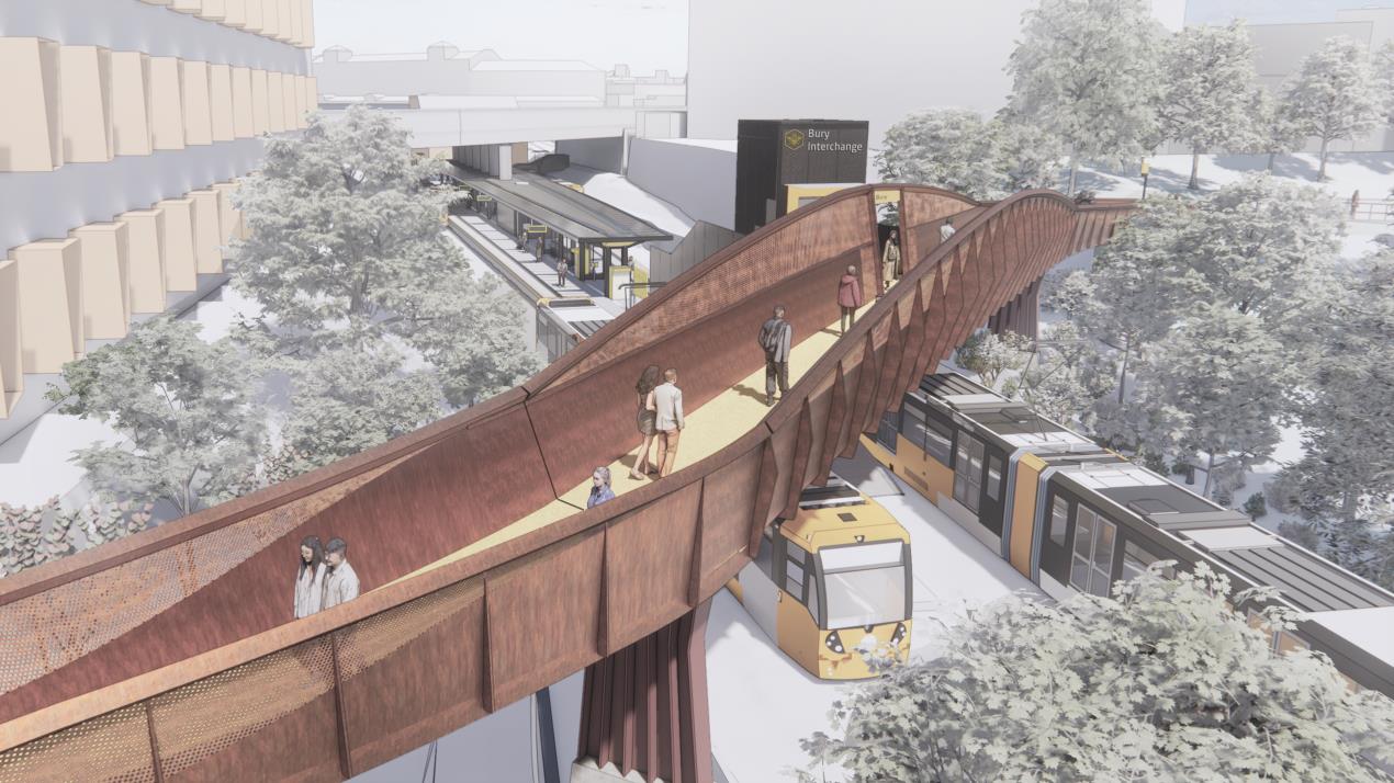 New pedestrian bridge to transform Bury Interchange